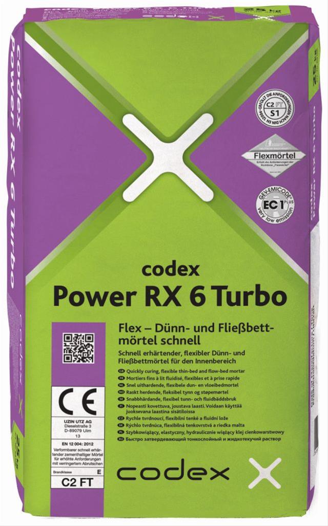 codex Power RX 6 Turbo Flex-Dünnbettmörtel schnell | Baustoffversand24